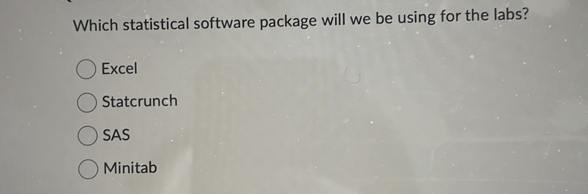 Solved Which statistical software package will we be using | Chegg.com
