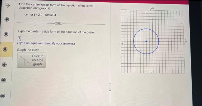Solved Find the center (h,k) and the radius r of the circle. | Chegg.com