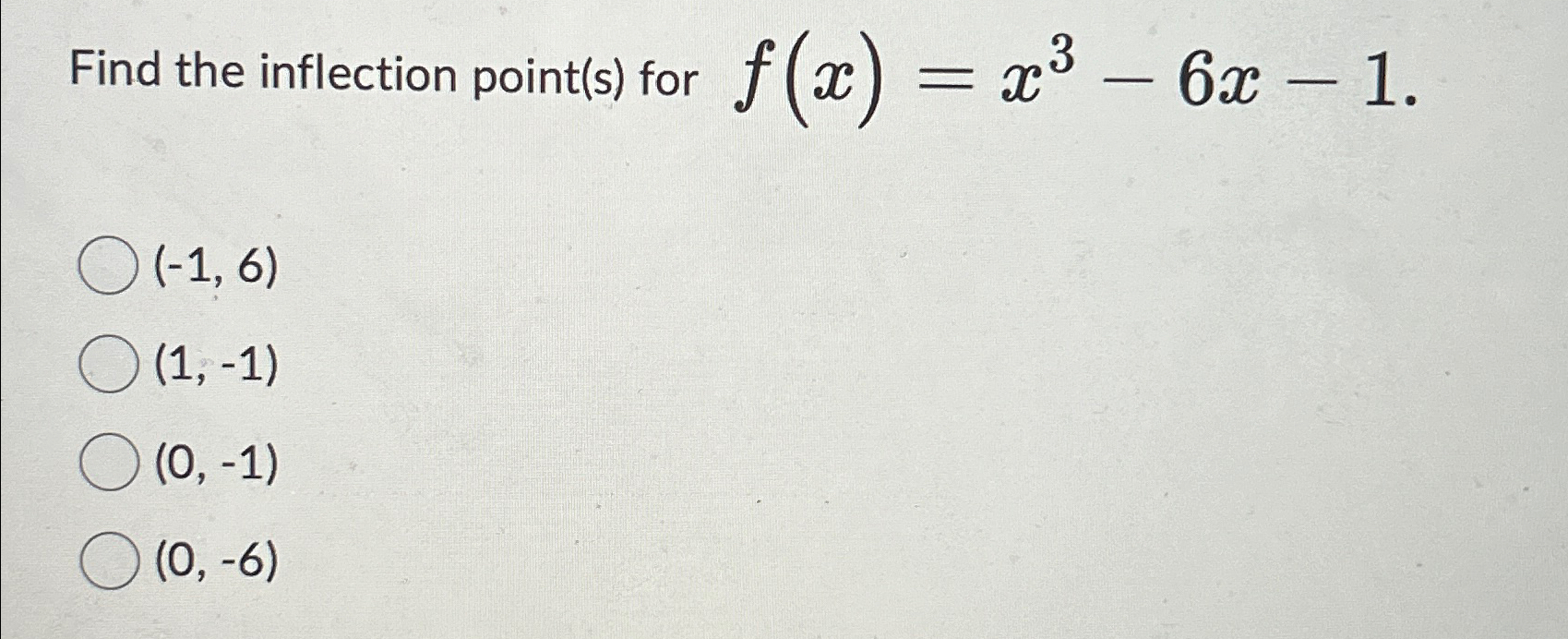 Solved Find the inflection point(s) ﻿for | Chegg.com