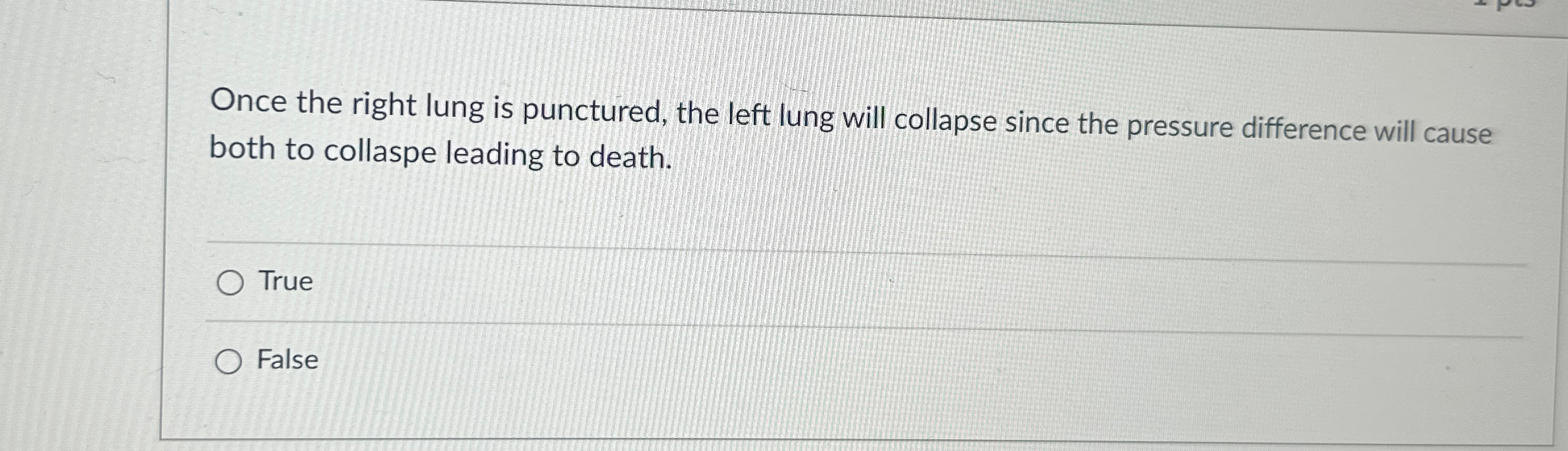 Solved Once the right lung is punctured, the left lung will | Chegg.com