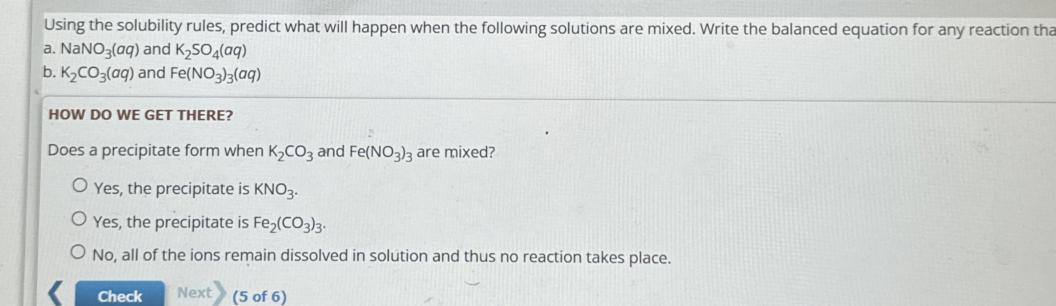 Solved Using the solubility rules, predict what will happen | Chegg.com