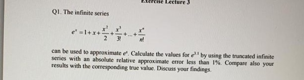 Solved Exercise Lecture download to the Mu Do 01. The | Chegg.com