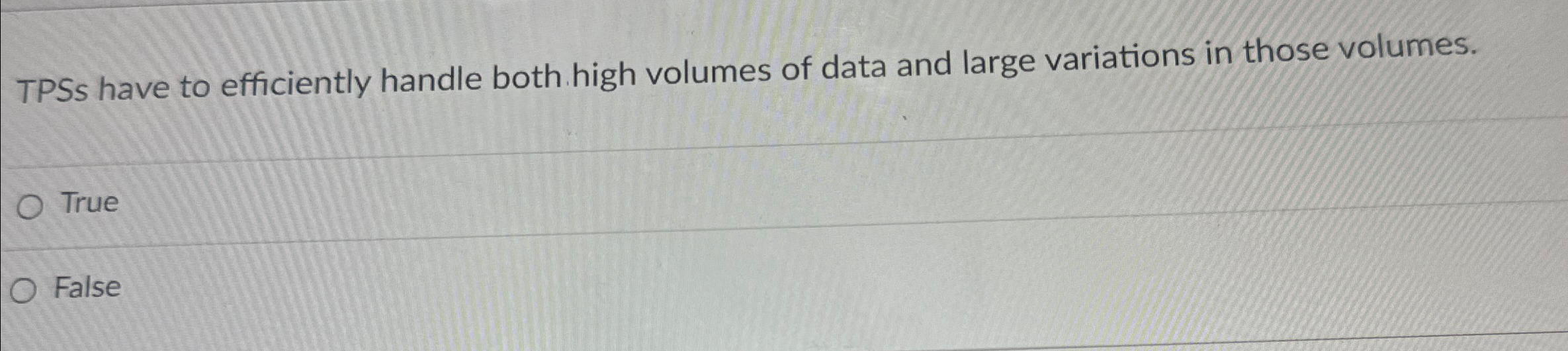 Solved TPSs have to efficiently handle both high volumes of | Chegg.com