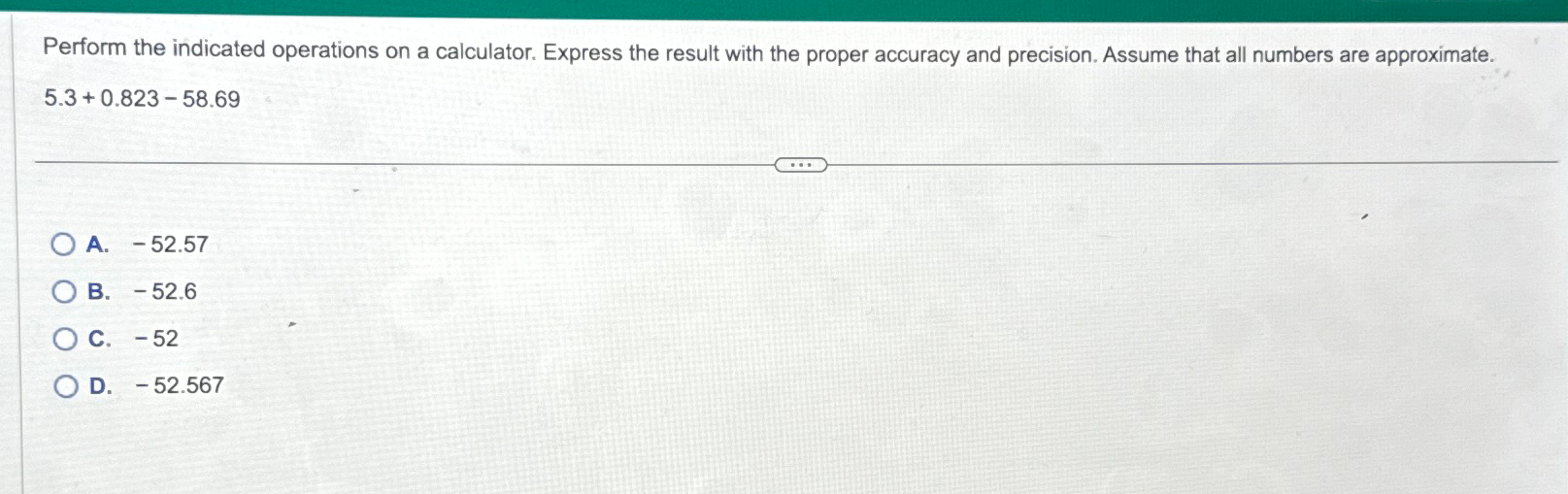 Solved Perform the indicated operations on a calculator. | Chegg.com
