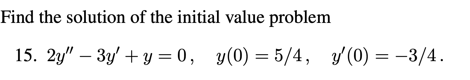 Solved Find the solution of the initial value | Chegg.com