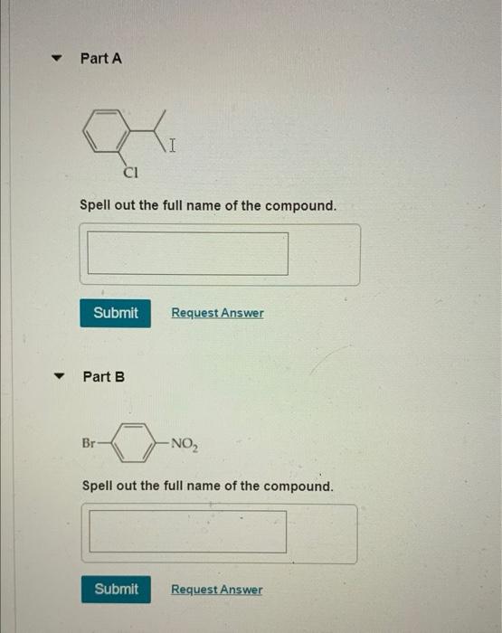 Solved Give IUPAC names for the following aromatic | Chegg.com