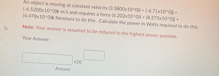 Solved An object is moving at constant velocity | Chegg.com