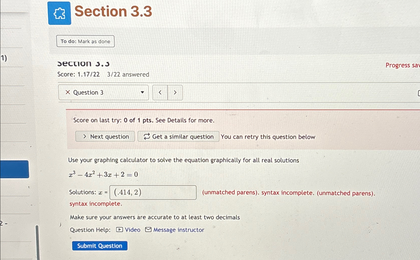 Solved Use your graphing calculator to solve the equation | Chegg.com