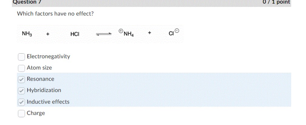 Solved Question 7Which factors have no | Chegg.com