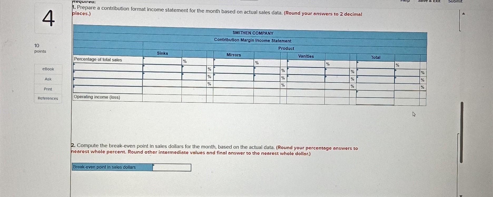 Solved Problem 4-20 Sales Mix; Multi-Product Break-Even | Chegg.com