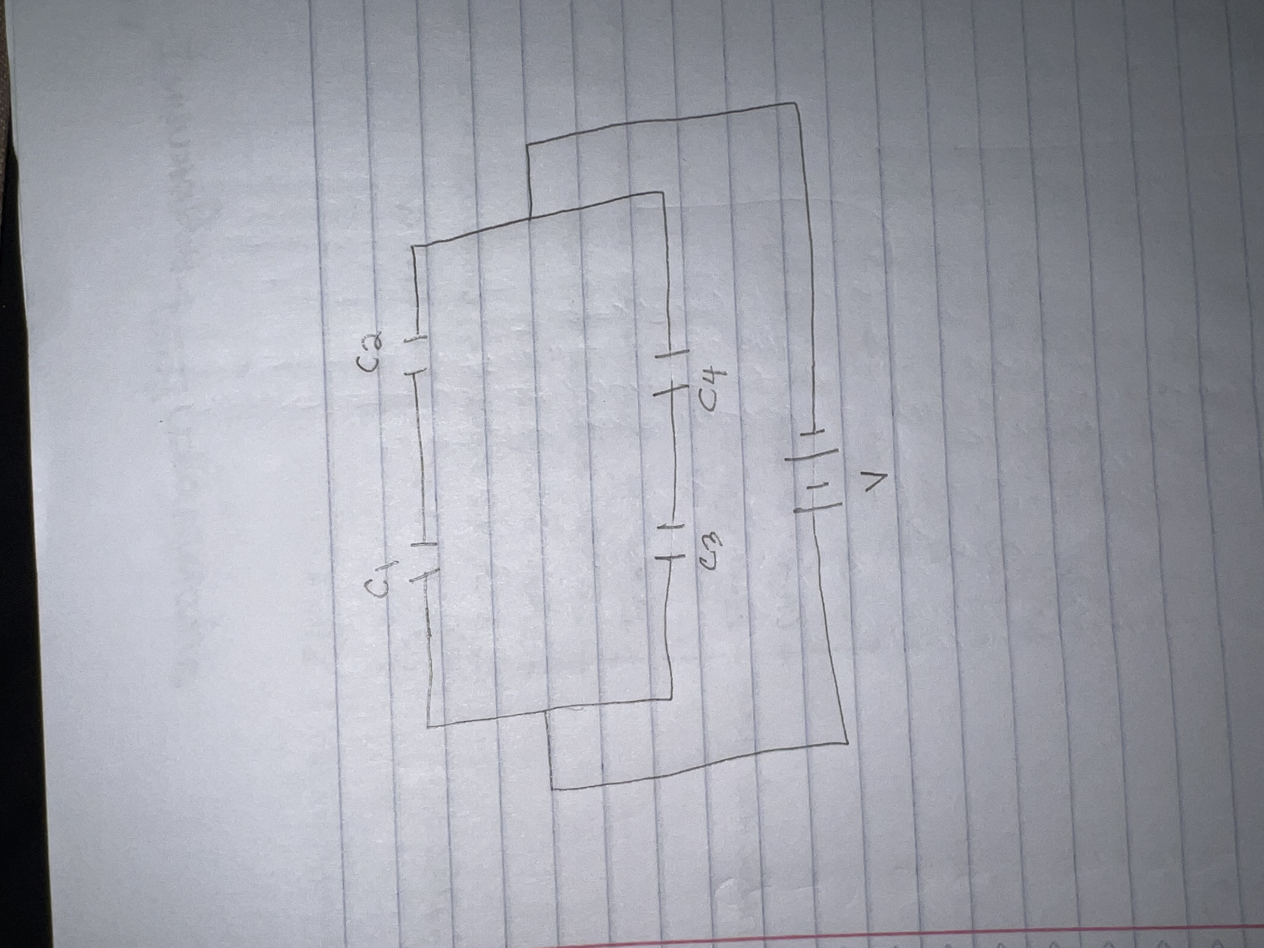 Solved Four capacitors are placed in the combination shown | Chegg.com