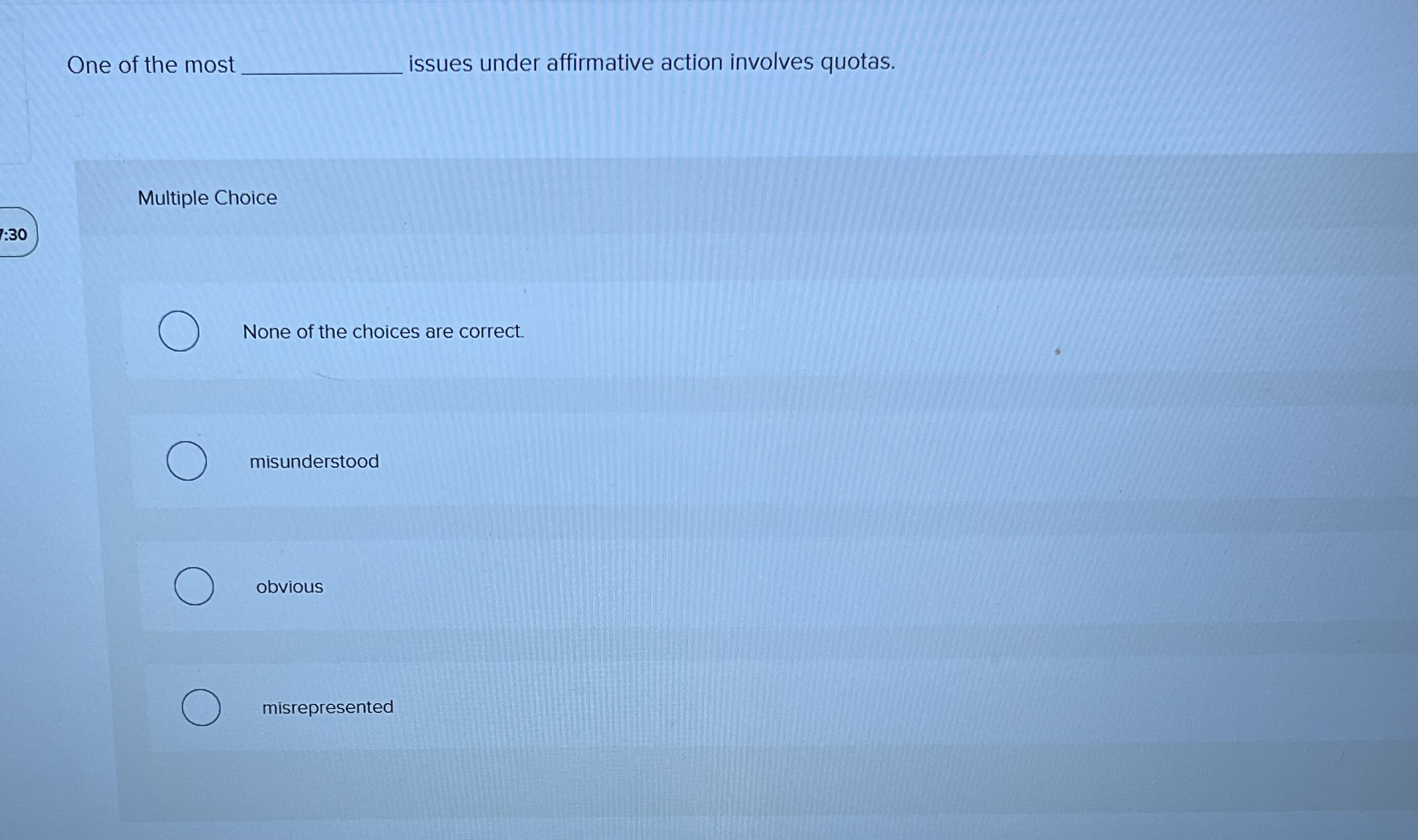 Solved One of the most issues under affirmative action | Chegg.com