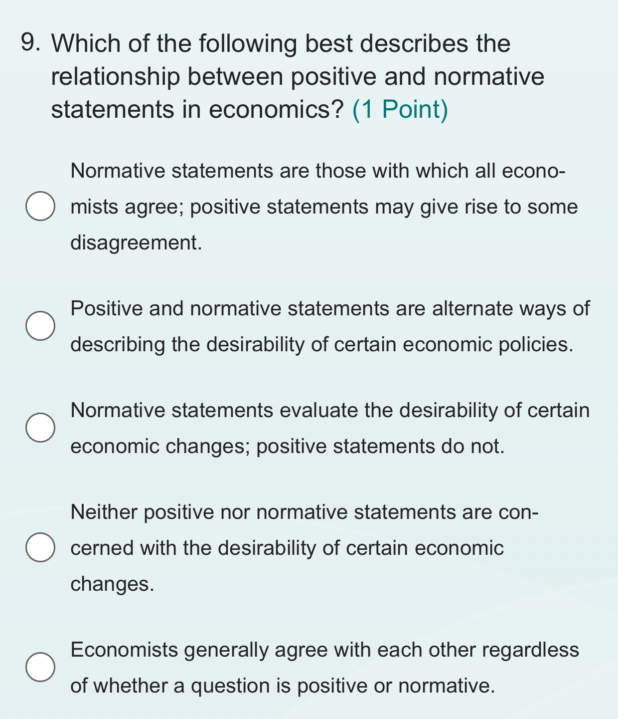 Solved Which of the following best describes the | Chegg.com