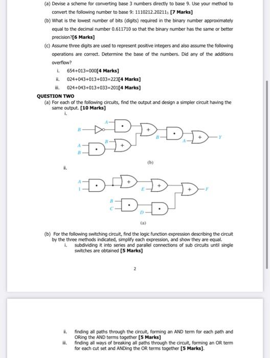 Solved (a) Devise a scheme for converting base 3 numbers | Chegg.com