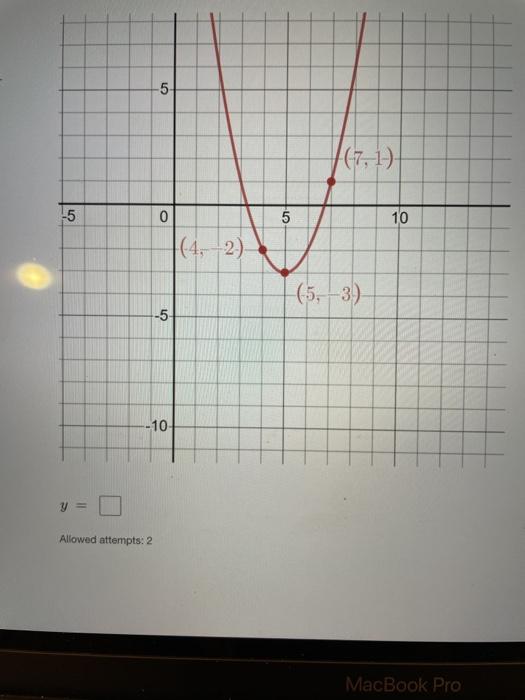 Solved -5 167, 1-) -5 0 5 10 |(4, 2) (5, 3) -5 - 10 Allowed | Chegg.com