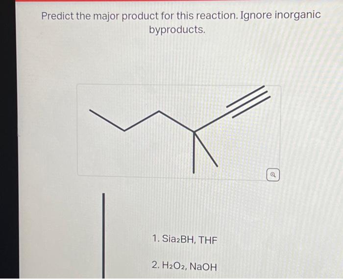 Solved Draw the product of this reaction. Ignore inorganic | Chegg.com