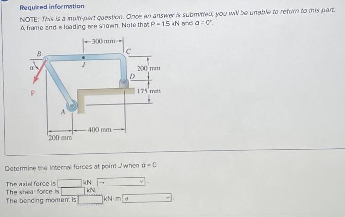 Solved Required information NOTE: This is a multi-part | Chegg.com