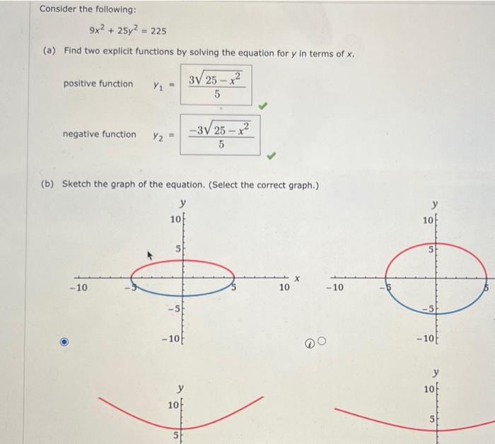 Solved (c) Differentiate the explicit functions. | Chegg.com