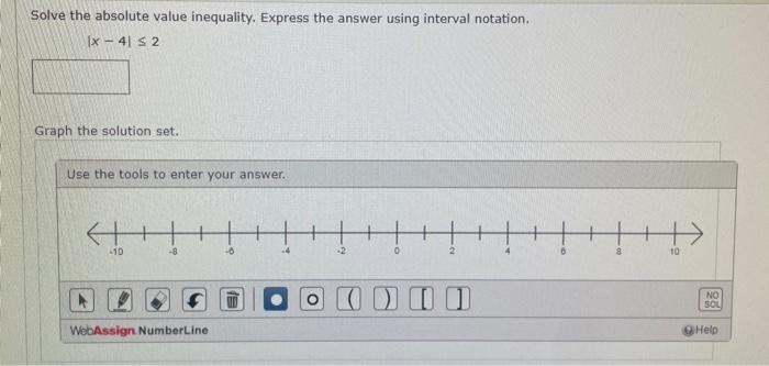 Solved Solve the absolute value inequality. Express the | Chegg.com