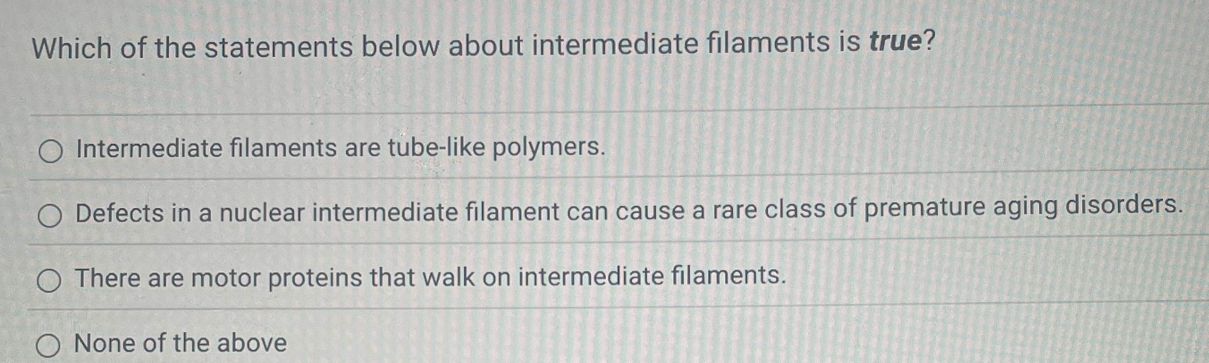 Solved Which of the statements below about intermediate | Chegg.com