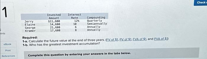 Solved 6 1 ints eBook Print References Jerry Elaine George | Chegg.com