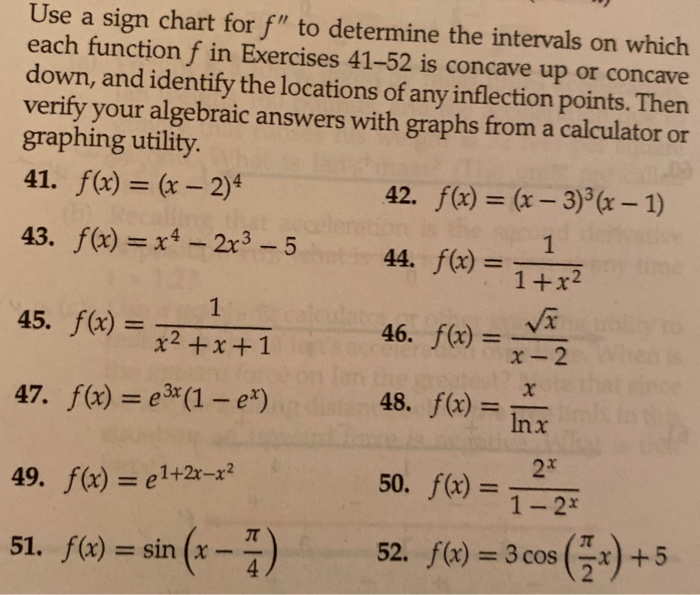 Solved Use a sign chart for f" to determine the intervals on | Chegg.com