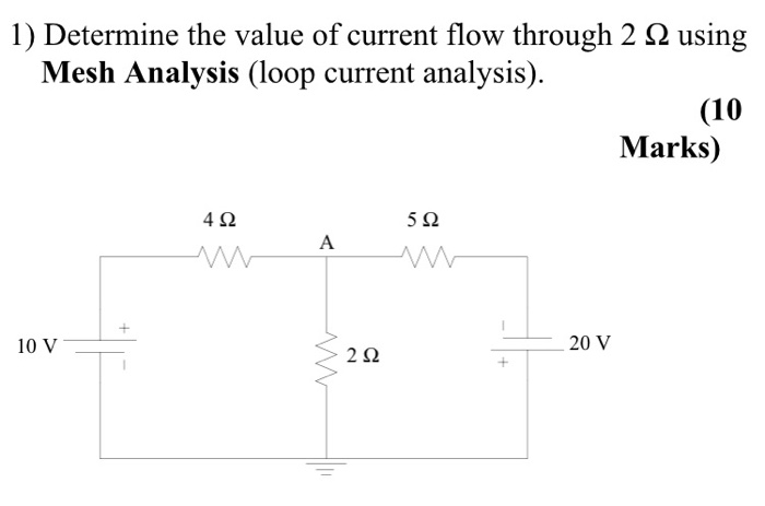 Solved 1) Determine the value of current flow through 2 12 | Chegg.com