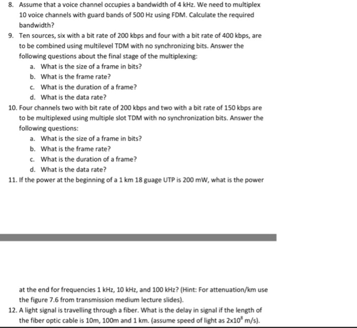 Solved Assume that a voice channel occupies a bandwidth of 4 | Chegg.com