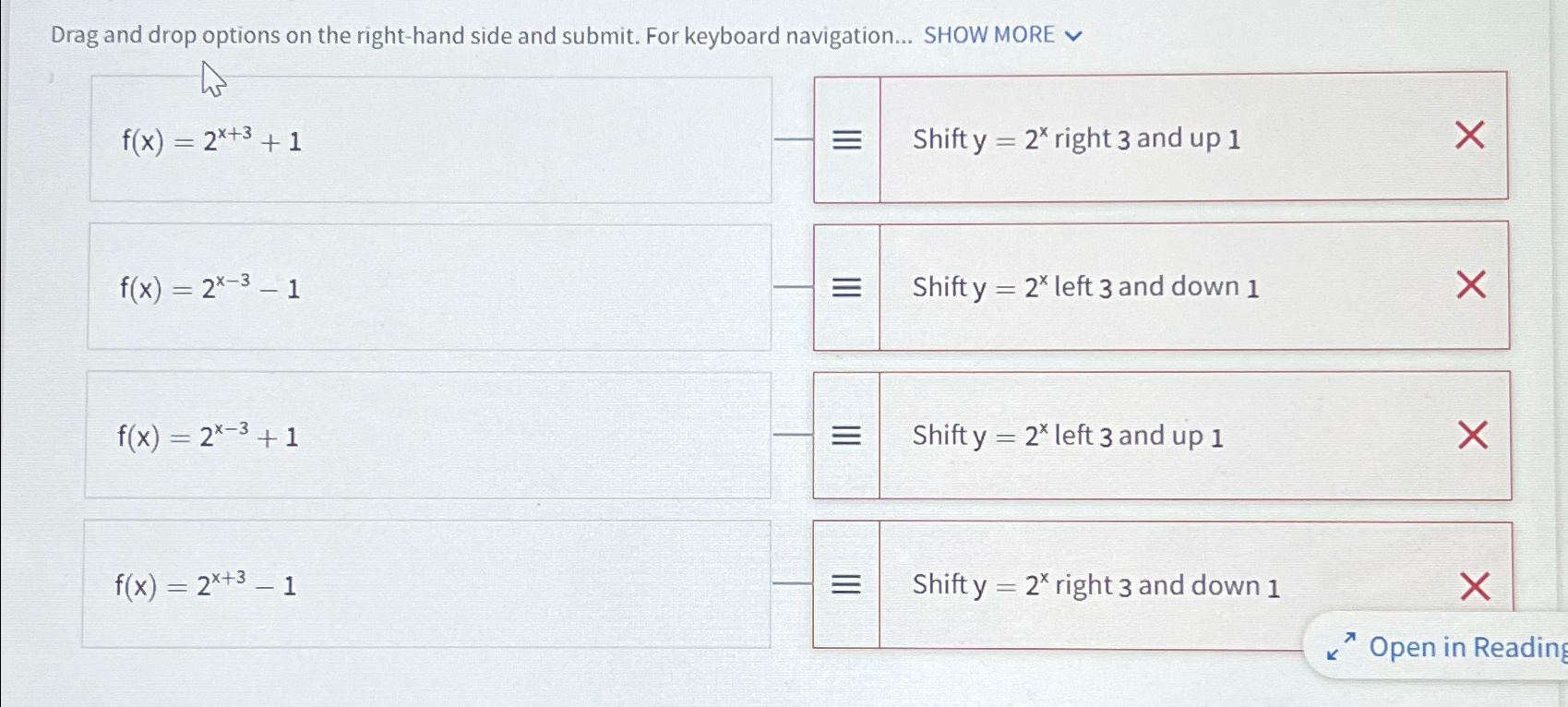 Solved Drag and drop options on the right-hand side and | Chegg.com