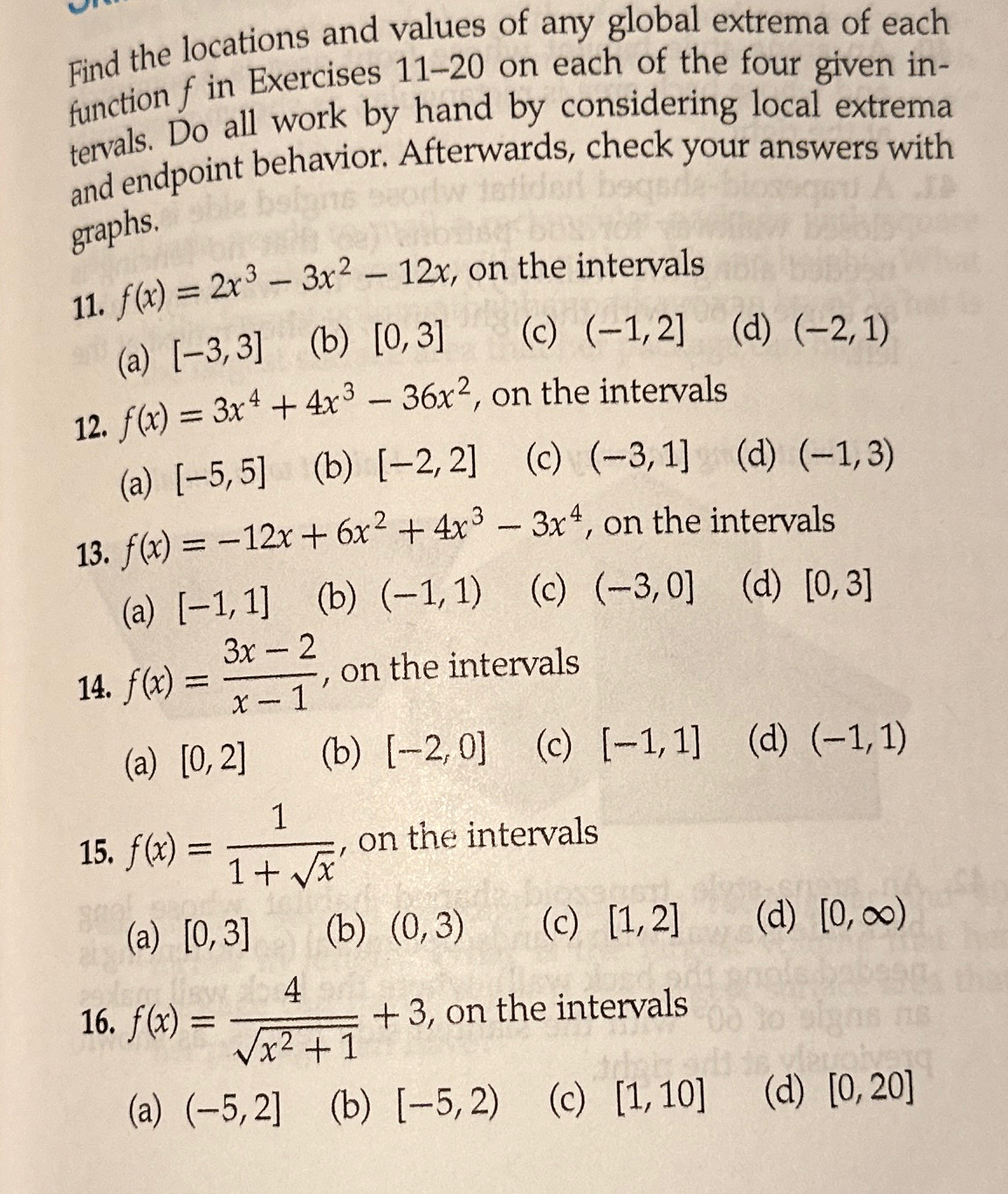 Solved Find the locations and values of any global extrema | Chegg.com