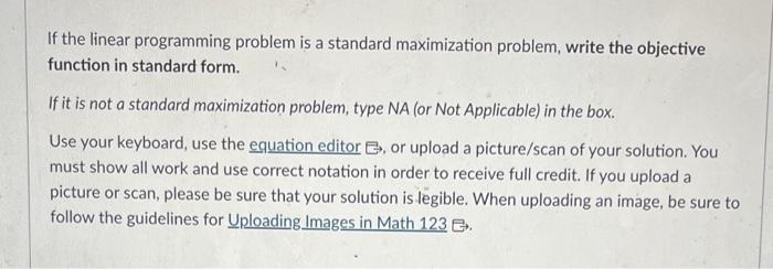 Solved Identify whether the given linear programming problem | Chegg.com