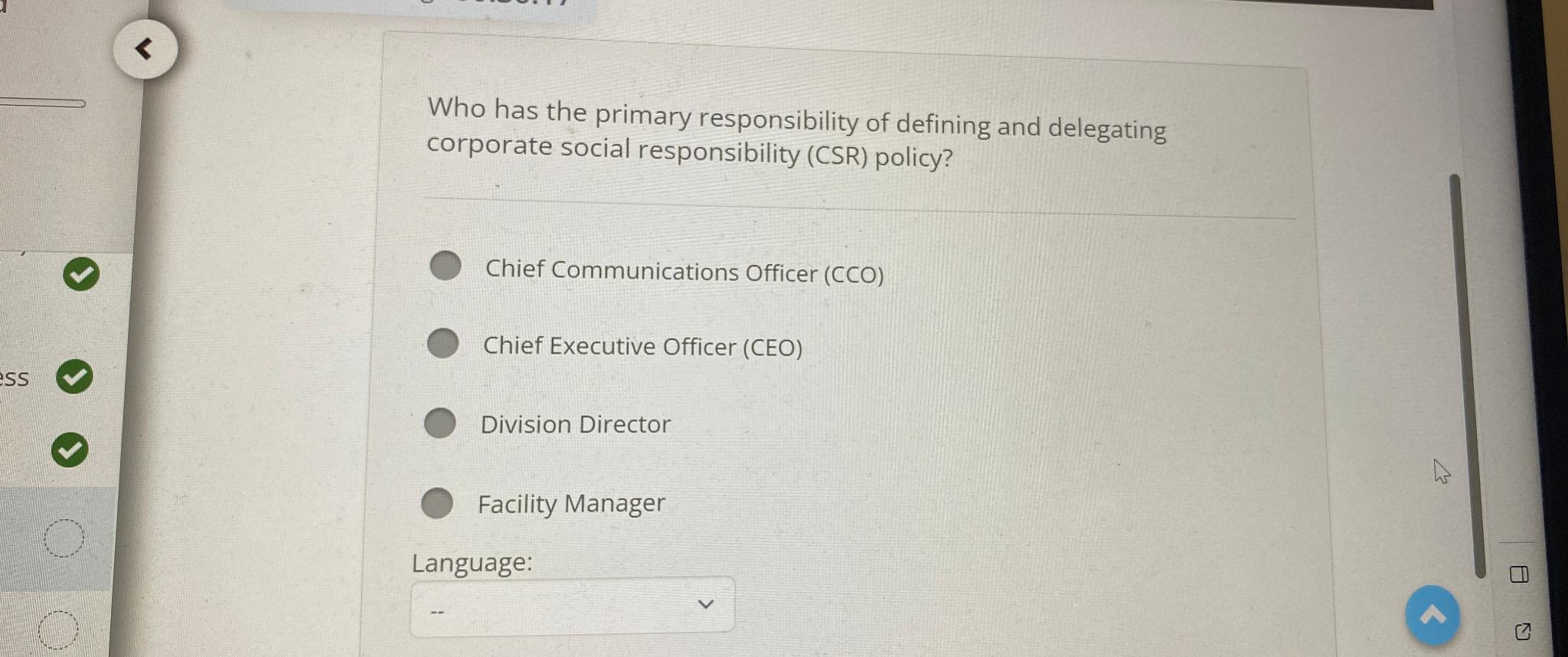 Solved Who has the primary responsibility of defining and | Chegg.com