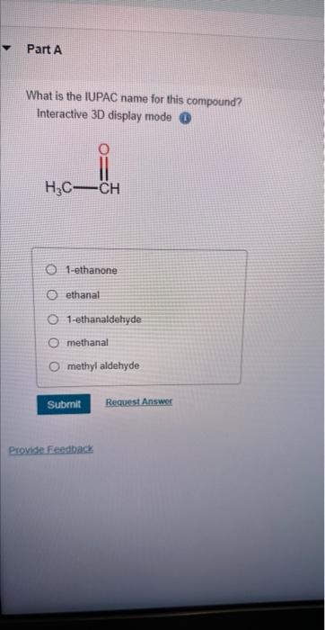 Solved What is the IUPAC name for this compound? Interactive | Chegg.com