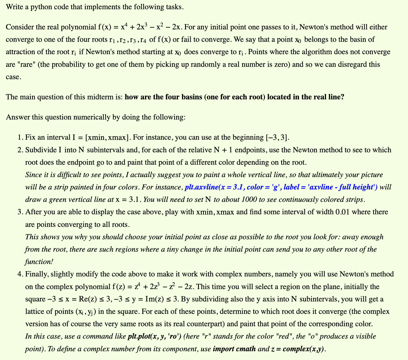 Solved Numerical analysis question. Use python | Chegg.com