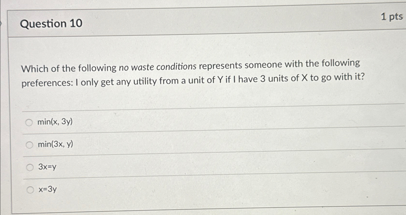 Solved Question 101 ﻿ptsWhich of the following no waste | Chegg.com