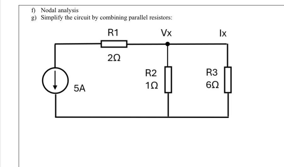 Solved Calculate Vx and Ix in yhe figure below using:F) | Chegg.com