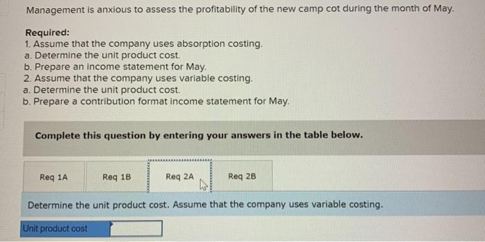 Solved Problem 7-20 Variable and Absorption Costing Unit | Chegg.com