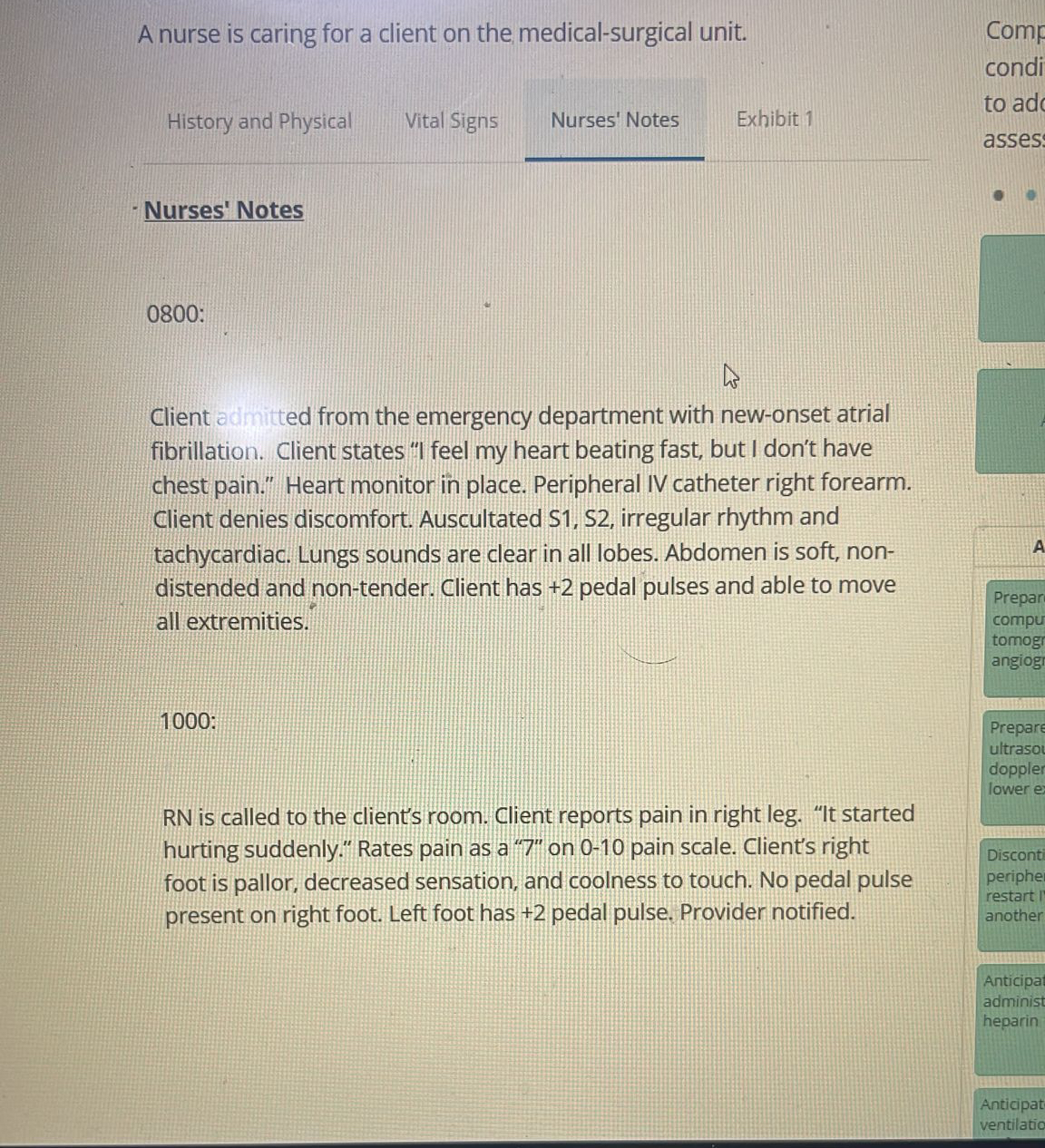Solved A nurse is caring for a client on the | Chegg.com
