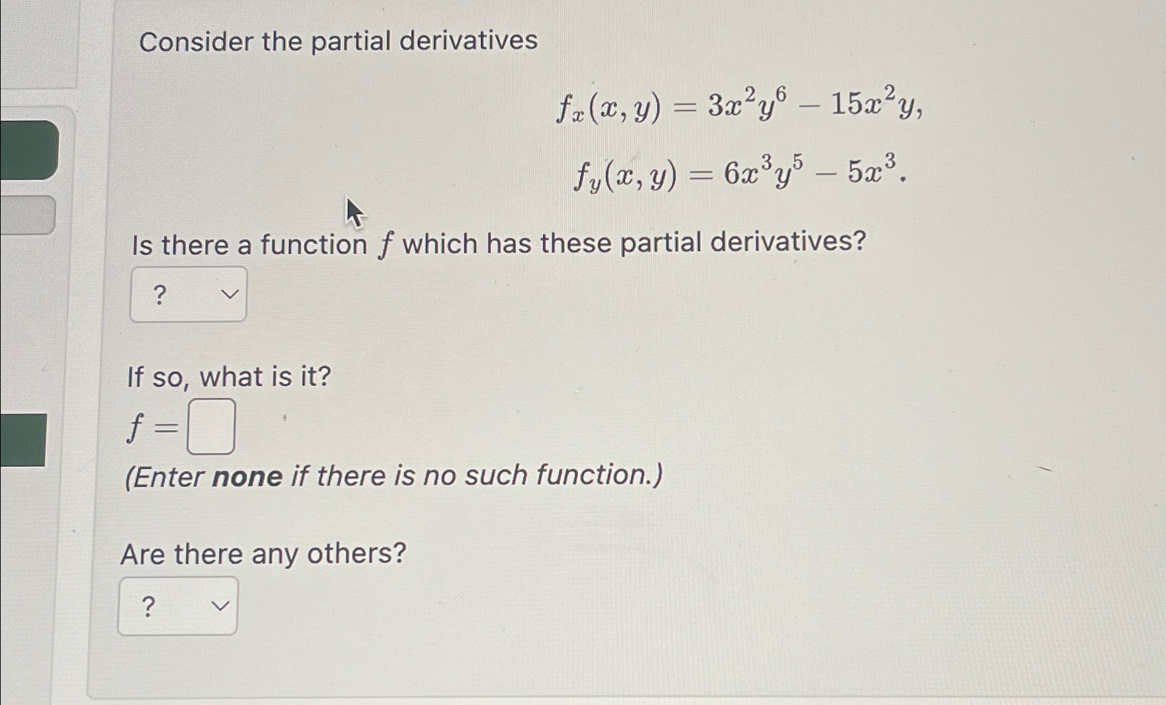 Solved Consider the partial | Chegg.com