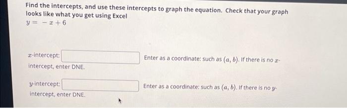 Solved Find the intercepts, and use these intercepts to | Chegg.com