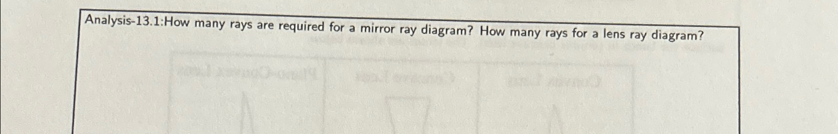 Solved Analysis-13.1: How many rays are required for a | Chegg.com