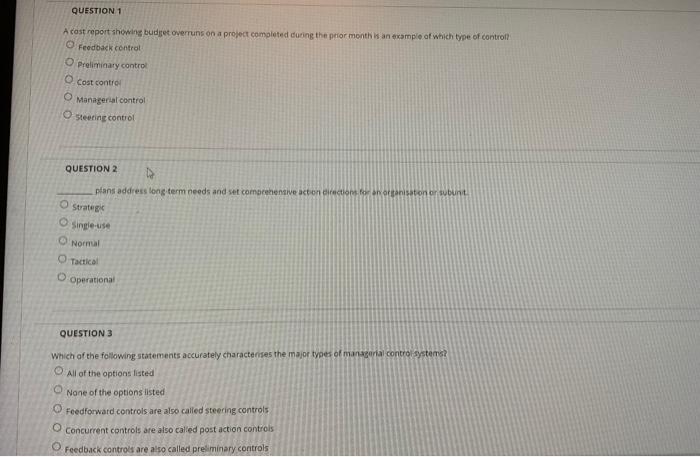 Solved QUESTION 1 A cost report showing budget overruns on a | Chegg.com