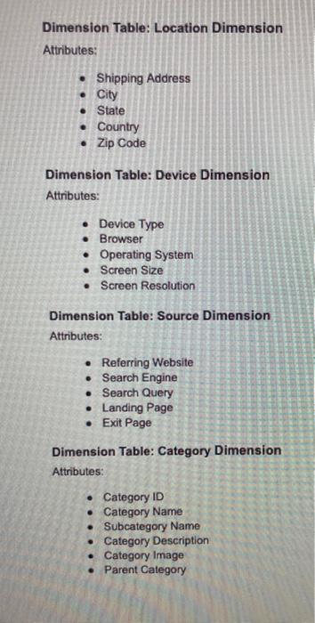 Solved Please take these Fact and Dimension Tables and put | Chegg.com