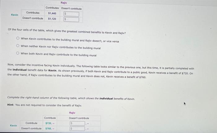 Solved Kevin and Rajlv are considering contributing toward | Chegg.com