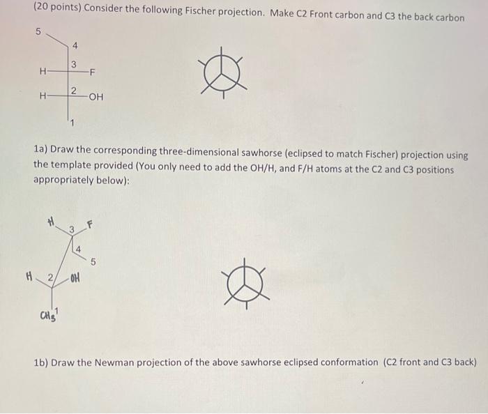 Solved (20 points) Consider the following Fischer | Chegg.com