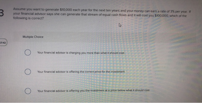 Solved Assume you want to generate $10,000 each year for the | Chegg.com