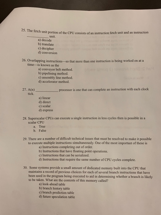 (Solved) : 25 Fetch Unit Portion Fetch Unit Portion Cpu Consists ... (Solved) : 25 Fetch Unit Portion Fetch Unit Portion Cpu Consists ...
