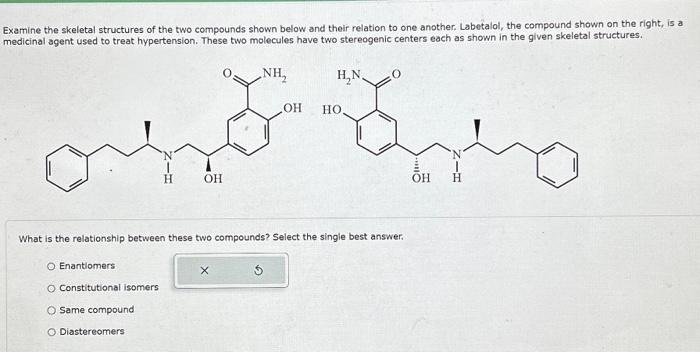 Solved Examine the skeletal structures of the two compounds | Chegg.com