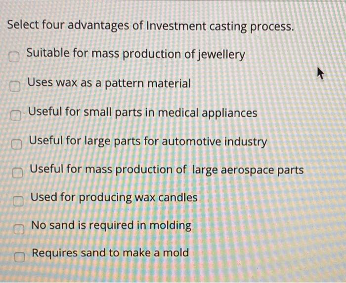 Solved The following is NOT the processing operation Surface | Chegg.com