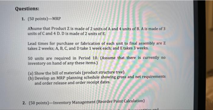 Solved Instructions: - You can scan or take a picture of | Chegg.com